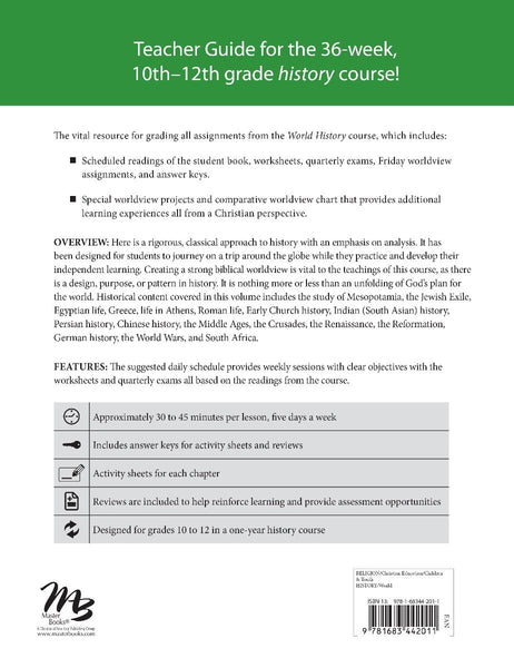 World History Teacher Book By James Stobaugh R O C K Solid Home